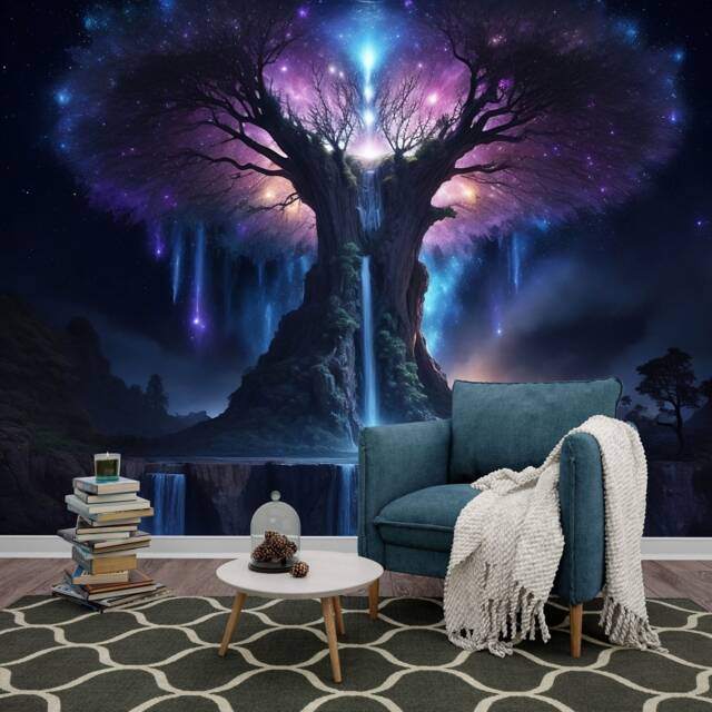 Magical Tree in Fantasy Mystical World Gift Art Print Photomural ...