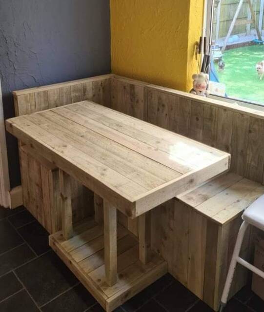 storage Bench & Table // Kitchen Dining// Table Bench// Drinks Server ...