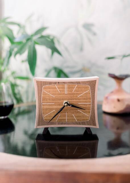 Television Shaped Clock With Dark Wood By Blackwell Woodworks, Retro ...