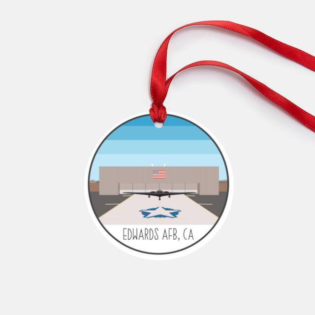 Edwards Afb Ornament, Air Force Base Christmas Collectible Duty Station ...