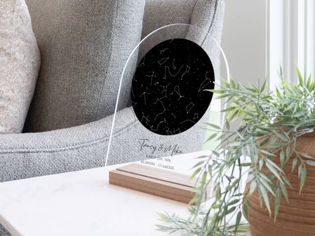 Personalized Star Map By Date & Location - Acrylic Night Sky Prints ...