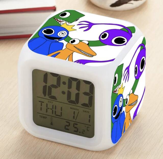 Gaming Blox - Rainbow Friend Designed Led Light Up Clock- Clocks Can Be ...