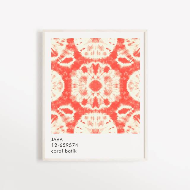 Coral Batik Art Print Java Boho Style, Indonesian Deco by Etsy ...