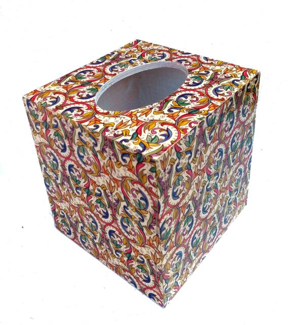 Beautiful Decoupage Wood Tissue Box Cover Jewel Florentine Italian ...
