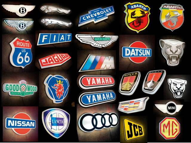 Shaped Car/Bike Led Illuminated Wall Signs Garage Games Room Pub Bar ...