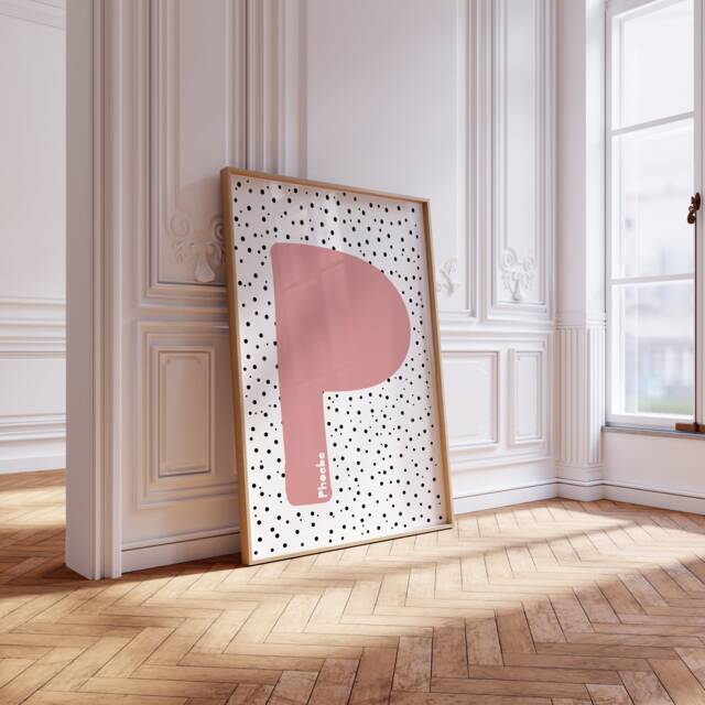Personalized Name Print Polka Dot Initial Wall Art by Etsy | ufurnish.com
