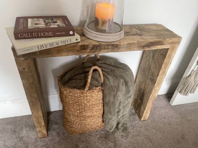 Handmade Farmhouse Decor - Reclaimed Rustic Wooden Console Hallway ...