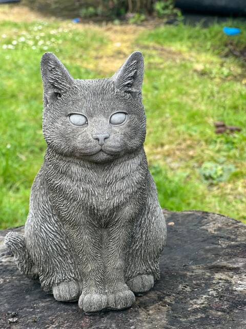 Stone/Concrete Cat Garden Ornament Statue by Etsy | ufurnish.com
