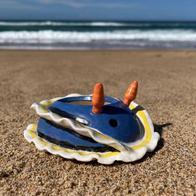 Blue Sea Slug Planter Handmade Ceramic Nudibranch Plant Pot by Etsy ...