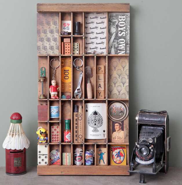 Great Quirky Cabinet Of Vintage Curios in An Old Hamilton Letterpress ...