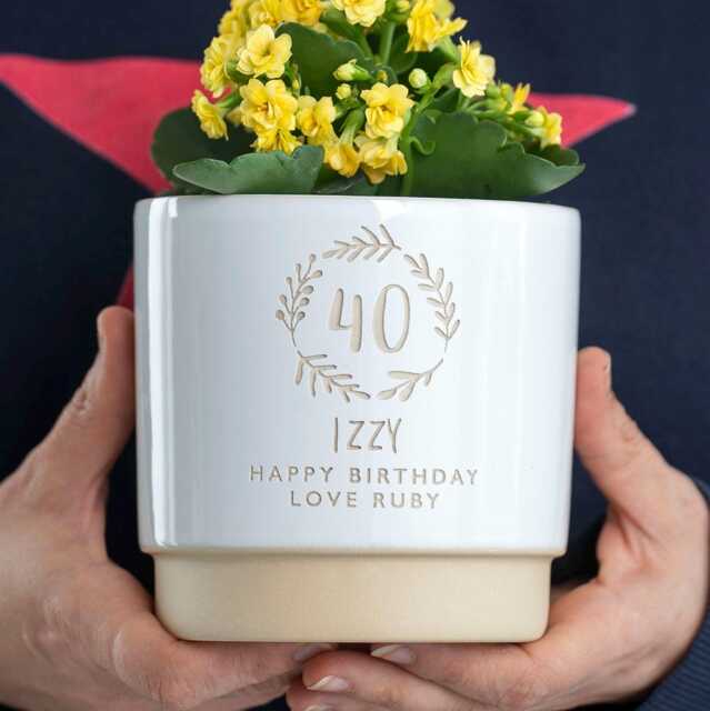 Personalized Engraved Plant Pot Custom Birthday Gift With Seeds by Etsy ...