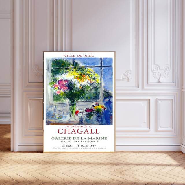 Marc Chagall Art Print, Poster, Paris Wall Decor, Art, Window in Artists Studio Print by Etsy ...