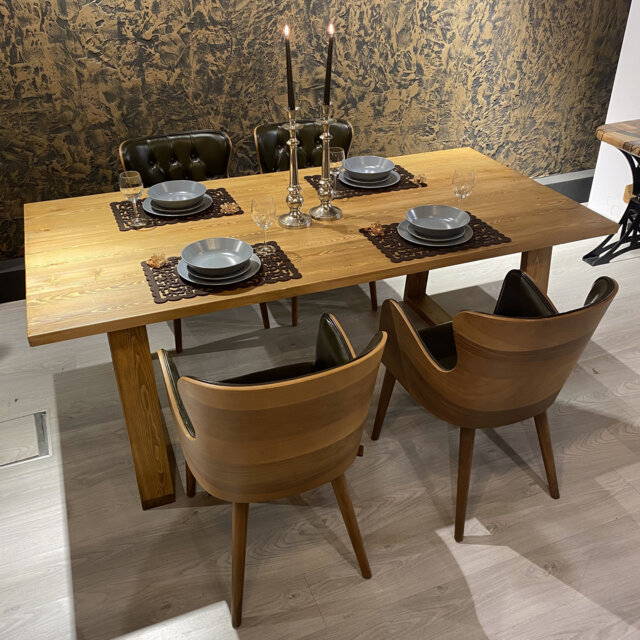 Dining Room/Kitchen/Bar Table Pine Wood Rustic Unique Live Edge Custom ...
