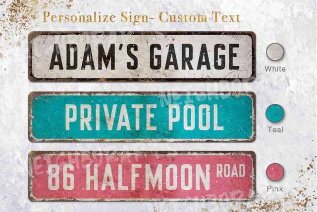 Personalized Metal Sign Custom Text Wall Decor by Etsy | ufurnish.com