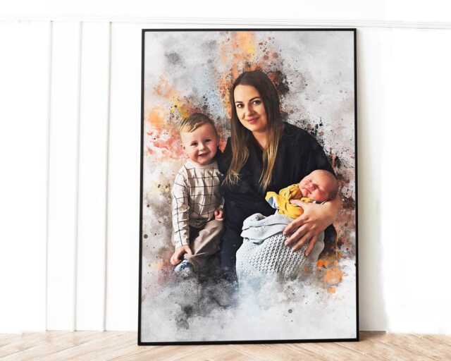 Custom Single Mom Photo Print-Personalized Art For Mothers-Mother's Day ...