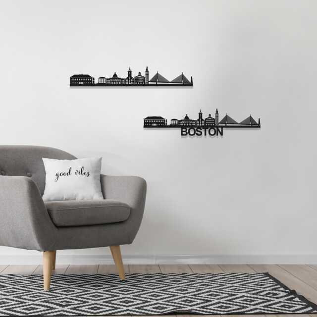 Boston Skyline Wood Wall Art - Gift by Etsy | ufurnish.com