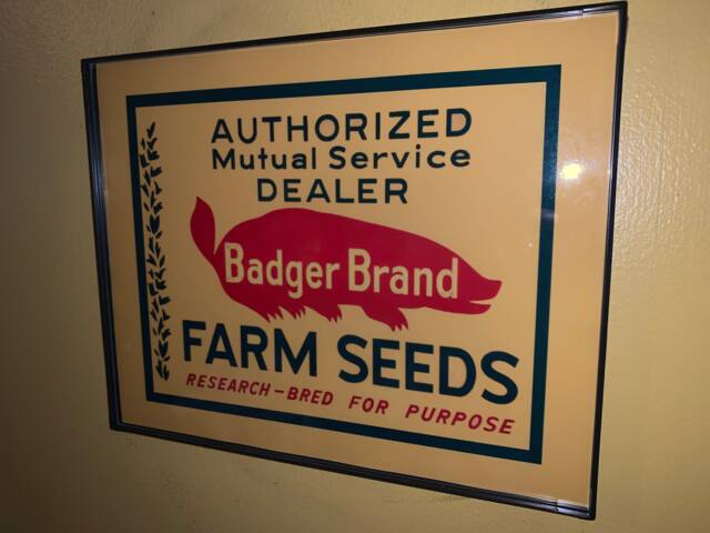 Badger Seed Feed Store Barn Farm Farmer Garage Bar Framed Advertising ...