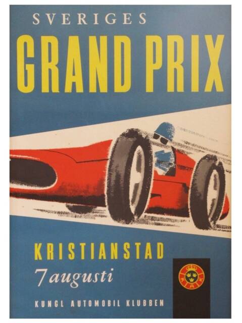 Vintage Swedish Grand Prix Print, Motor Racing Poster by Etsy ...