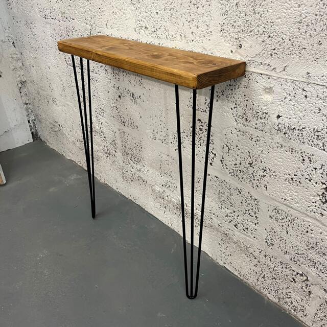 Console Table Entryway Hall Hairpin Legs Included Reclaimed Solid Wood ...
