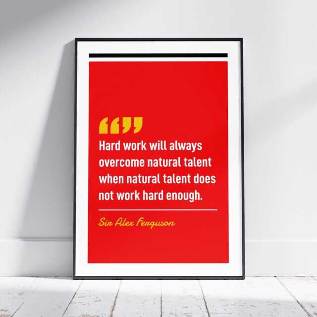 Sir Alex Ferguson Motivational Quote Football Player Print United ...