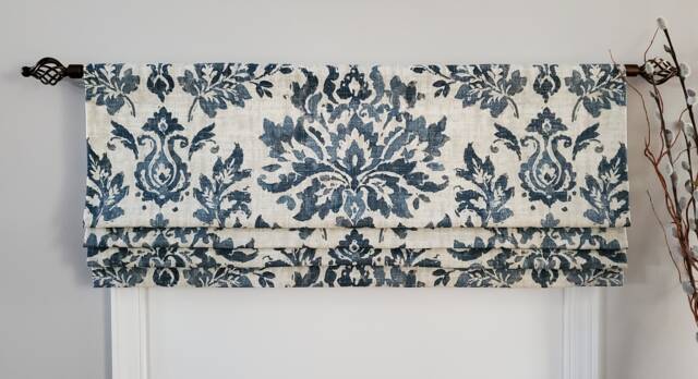 Bottom Pleated Lined Valance - Faux Roman Shade Valance Covington ...