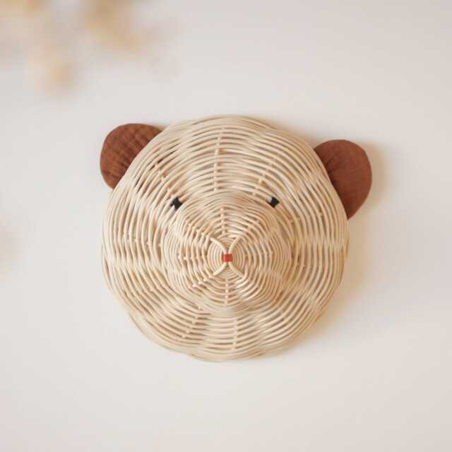 Large Brown Rattan Bear Trophy Baby & Child Decoration by Etsy ...