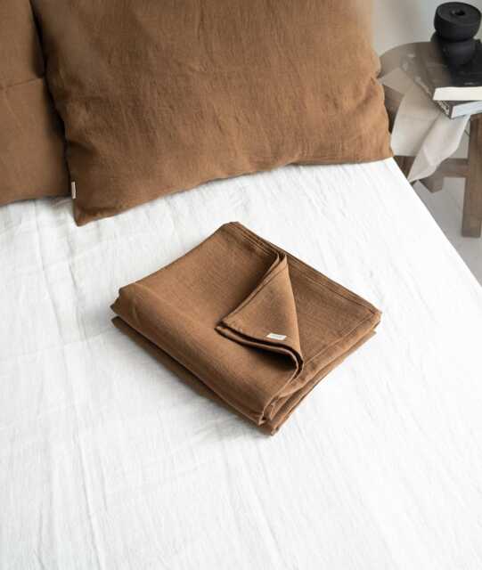 Linen Flat Sheet in Tobacco. King, Queen, Twin, Full, Double, Standard ...