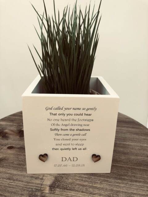 Memorial Dad Loss Flower/Plant Pot Personalised Bereavement in Memory ...