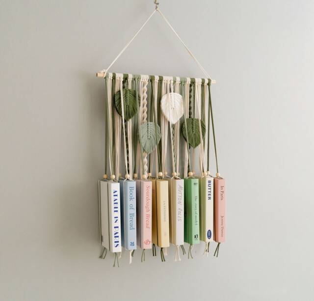 Macrame Bookshelf, Kids Room Decor, Bohemian Shelf, Graduation Gifts ...