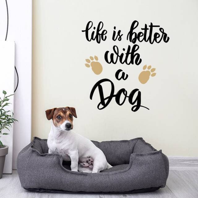 Life Is Better With A Dog Quote Wall Decal, Vinyl Lettering, Sticker ...