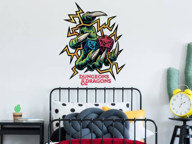 D&d Roll The Dice Wall Sticker, Dungeons & Dragons D Decal, Decal by ...