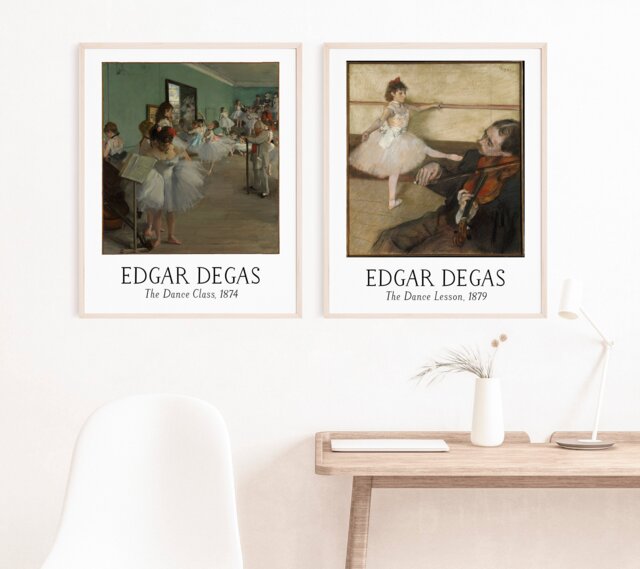 Edgar Degas Print Set Of 2, Ballet Poster, Dance Studio Decor, Art ...