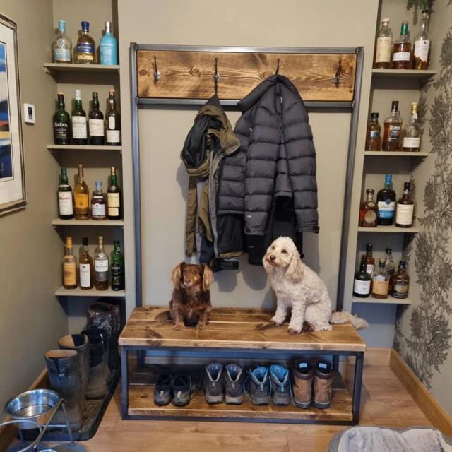 Handmade Coat Rack With Boot Stand by Etsy | ufurnish.com