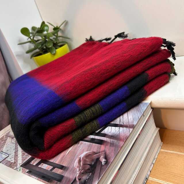 Hand-Loomed Yak Wool Throw Blanket Himalayan Sherpa Wrap by Etsy ...