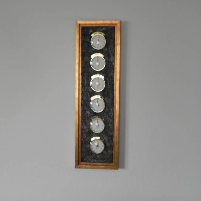 Time Zone Clock. 6 Times. Multi Zone Clock. Custom Cities Time. Wall ...