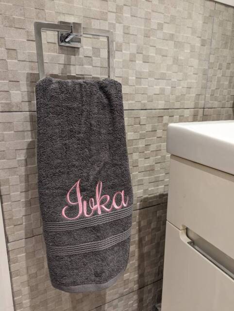 Personalised Embroidered Hand Towel Custom Name Gift by Etsy | uFurnish.com