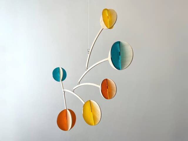 Hanging Kinetic Mobile Art, Adult & Baby Nursery Mobile. Mid Century ...