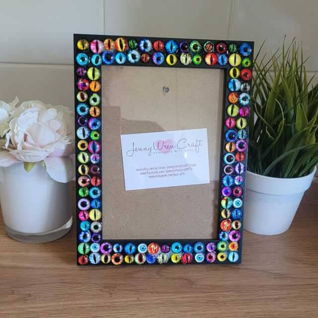 Colourful Mixed Glass Eye Photo Frame 5 X 7 Inches by Etsy | ufurnish.com