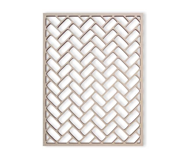 Wood Fishbone Lattice - Mandala Wall Art For Home Decor, Panels ...