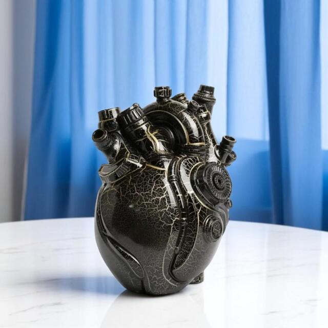 Anatomical Heart Vase, Unique Flower Pot, Steampunk Anatomic Modern Art ...