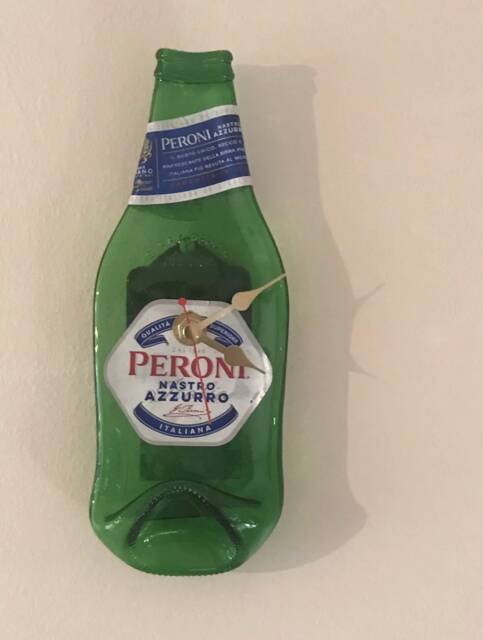 Peroni Squashed/Flattened Bottle Wall Clock by Etsy | ufurnish.com