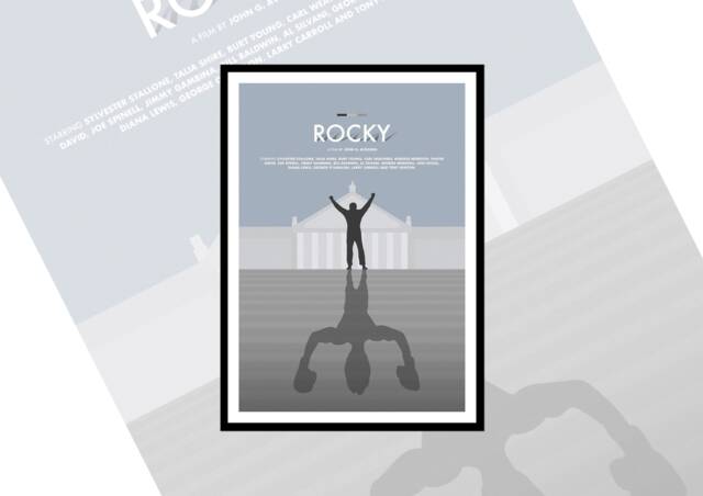 Rocky 1976 Inspired Minimalist Print, Alternative Movie Poster, Balboa ...
