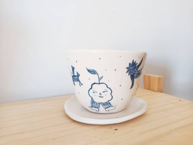 Hand-Painted Ceramic Pot With Drainage - Unique Planter by Etsy ...