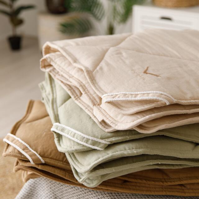 Linen Play Mat Organic Baby Padded Floor Rug Oeko-Tex Standard Quality ...