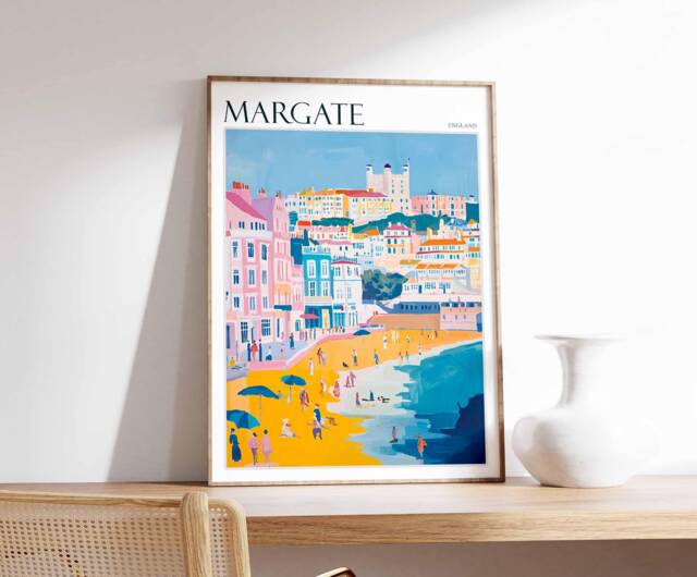 Margate Travel Poster Coastal British Wall Art by Etsy | ufurnish.com