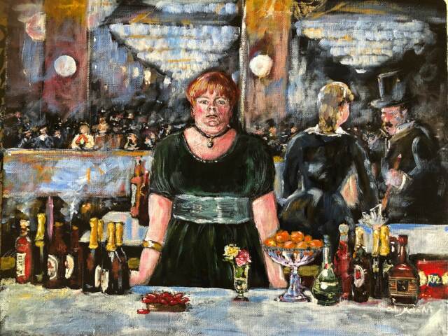 Kath & Kim Art Print Of Sharon At Bar Manet Style by Etsy | ufurnish.com