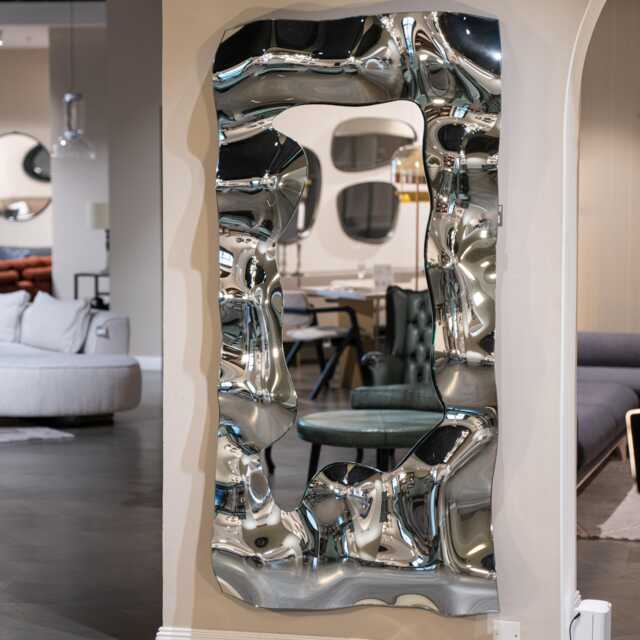 Wavy Glass Wall Mirror - Handmade Large Luxury For Modern Interiors ...