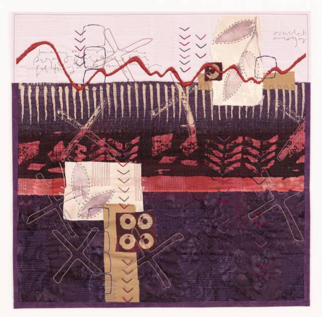 Crossing Paths in Shade & Light Original Art Quilt Collage Deborah ...