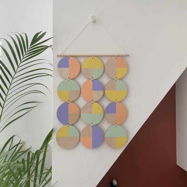 Large Wall Hanging - Pastel Wall Hanging Abstract Art Modern Plaque ...