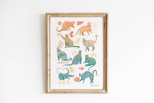 "Poster A3 ""Cool Cat" by Etsy | ufurnish.com